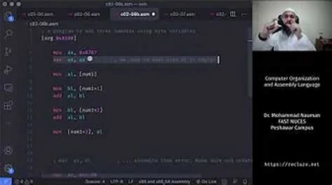 Computer Organization And Assembly Language 06 Ah Al Zf Indirect