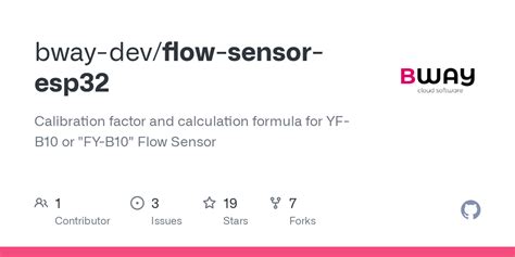 Github Bway Dev Flow Sensor Esp Calibration Factor And Calculation