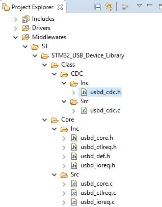 C Problem With Usb Cdc Settings And Libraries For Stm F Stack Overflow