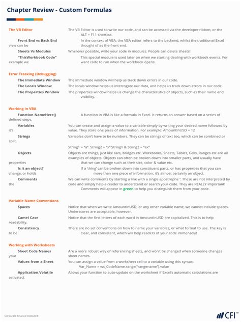 Vba Fundamentals Chapter Reviews Pdf