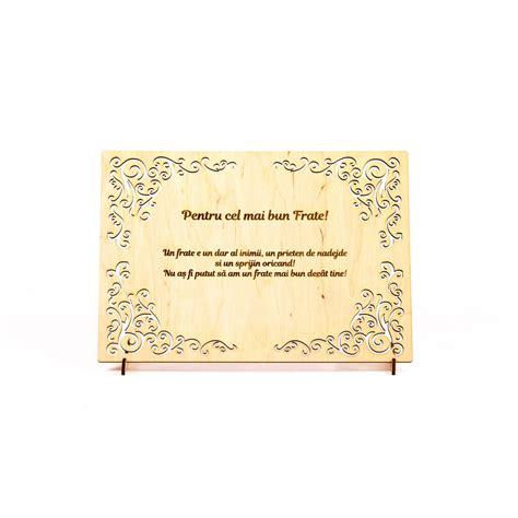 Персонализирана дървена грамота За най добрия Брат Emagbg