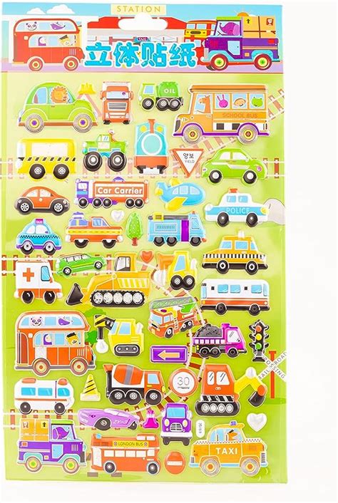 ألوان مجموعه ملصقات ستيكرز مدرسيه لاصقه للأطفال 3d بتصميمات رائعه