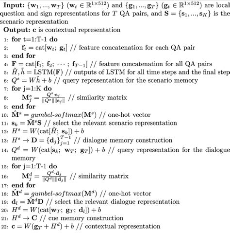 Pseudocode Of Hierarchical Memorized Context Download Scientific Diagram