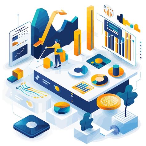 Premium Vector Data Analytics Vector IllustrationTechnology