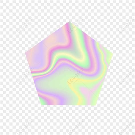 홀로그램 무지개 일러스트 레이저 펜타곤 스티커반짝임화난 Png 일러스트 무료 다운로드 Lovepik