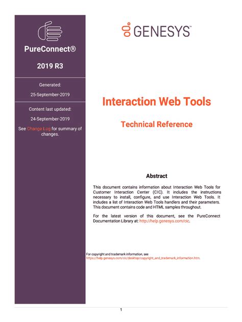 Fillable Online Interaction Web Tools Technical Reference This Document Contains Information