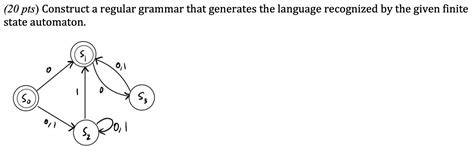 solved 20 pts construct a regular grammar that generates