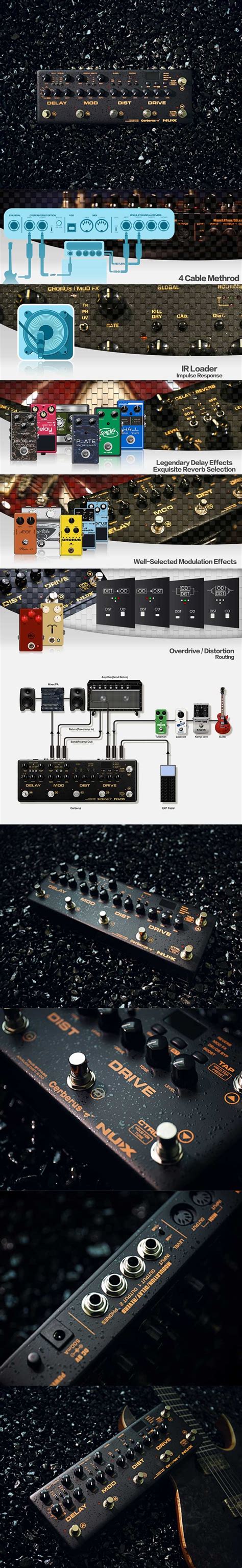 Nux Cerberus Multi Function Guitar Effects Pedal Processor Integrated Analog Overdrive