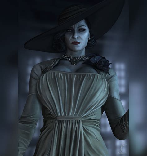 Alcina Dimitrescu A4 13x18cm Digital Art Print Drawing