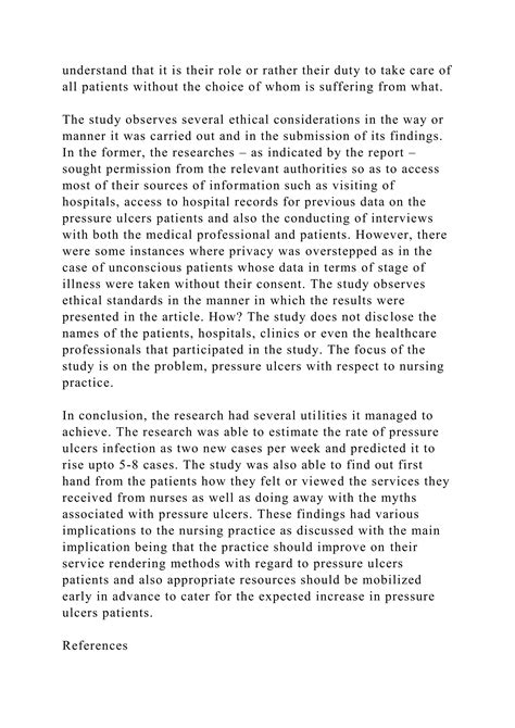 Running Head Picot Statement On Pressure Ulcers1picot Stadocx