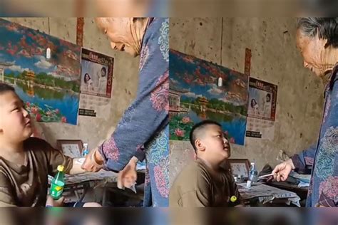 小男孩看望奶奶，却怎么都不肯收奶奶给的零花钱，一句话令人泪目！奶奶零花钱小男孩