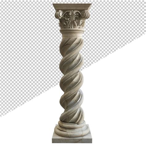 Premium Psd A Decorative Column With A Pattern Of The Top And The Top