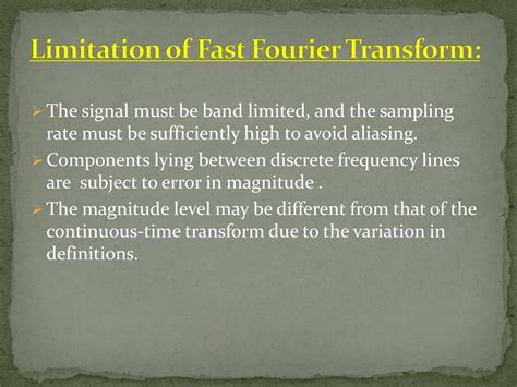 PPT Fast Fourier Transform PowerPoint Presentation Free Download ID