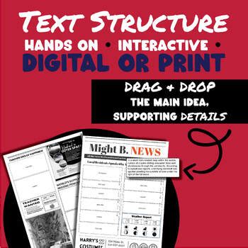 Organize Text Structures PPT English Language Arts Editable Powerpoint TeachShare