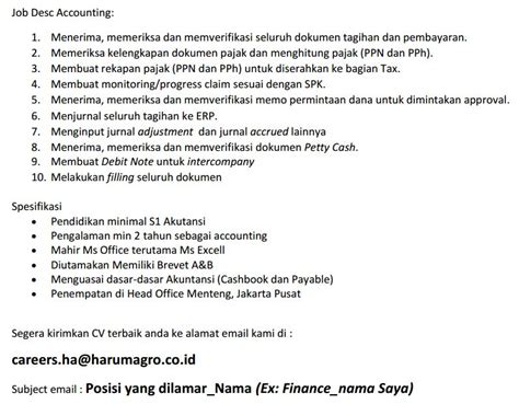 We Are Hiring Accounting Staff Bimo Dwi Putranto