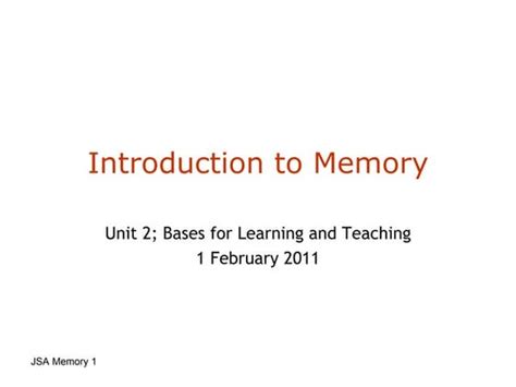 Types Of Memory Ppt
