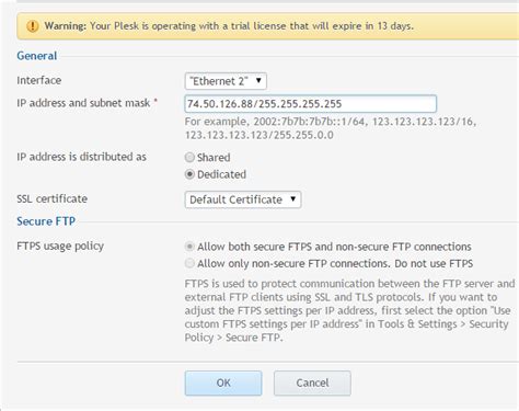 How To Add Additional Ip Addresses In Plesk Hivelocity Hosting