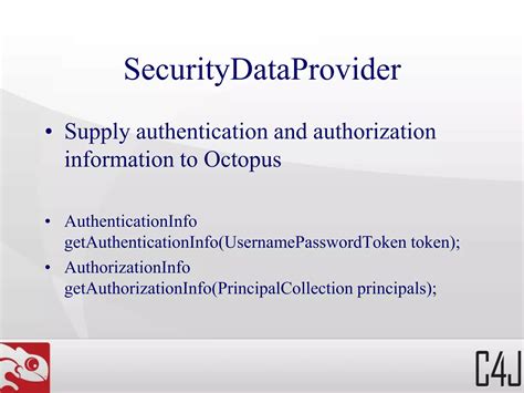 octopus framework permission based security framework for java ee ppt