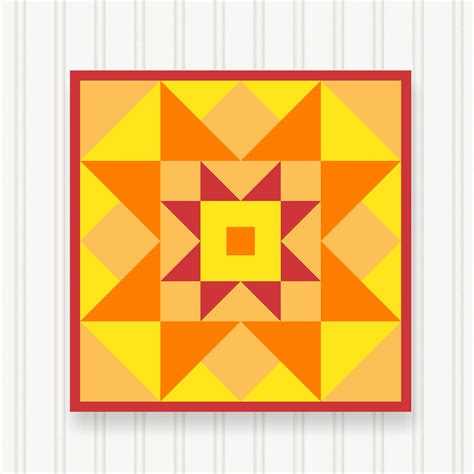 Barn Quilt Block Beautiful Outdoor Or Indoor Square 7 Sizes Wall Art