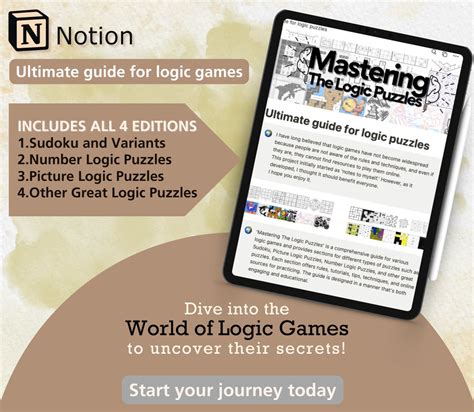 notion template rules tutorials and techniques for logic games etsy