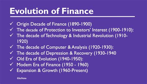 Evolution Of Finance 8 Stages Of Financial Theory Evolution
