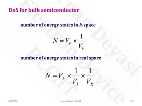 Density Of States Of Bulk Semiconductor Pdf Physics Science