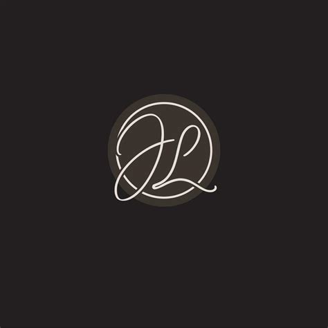Initials Jl Logo Monogram With Simple Circle Line Style 28106424 Vector