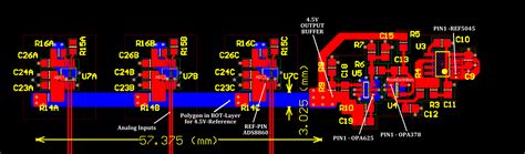 ADS8860 Layout For Multiple Channel ADC Conversion With Single Voltage Reference Data