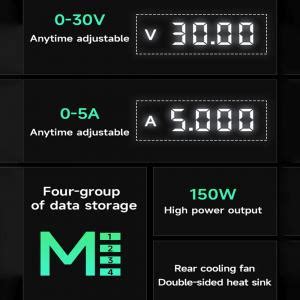 Mechanic DSP30D5 30V 5A 4 Digit Digital Display Programming DC Regulated Power Supply Martview