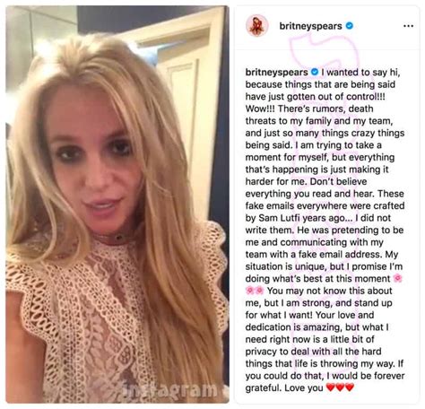 Britney Spears Shares Video Update On Her Health Says ‘all Is Well