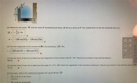 Solved In A Determine The Vector AB And The Vector F Chegg Com