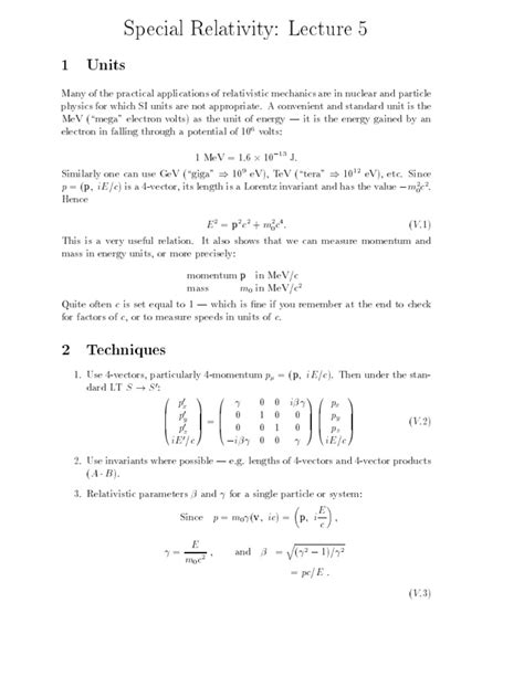 Lec 5 Pdf Electronvolt Modern Physics