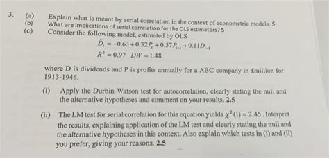 solved 3 a b c explain what is meant by serial