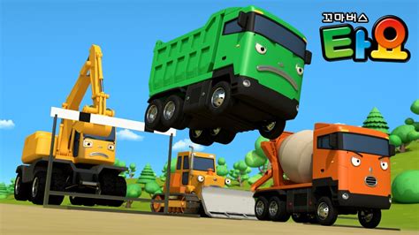 천하장사 중장비 L 중장비 레이스 L 달려라 달려라 중장비 L 타요 중장비송 L 포크레인 불도저 레미콘 덤프트럭 Youtube