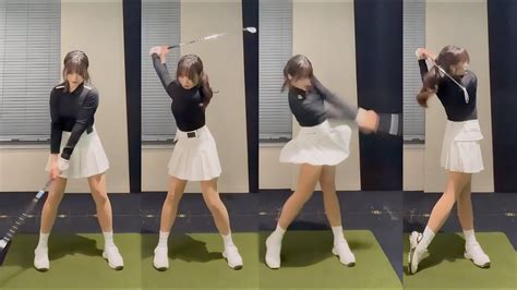 세로골프tv 닮고 싶은 스윙 템포 Klpga Tour Pro 안유정 프로 스윙 모음 안유정프로 미녀골퍼 Youtube