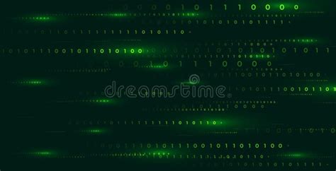 Digital Binary Code Cyberspace Matrix Wallpaper Design Stock