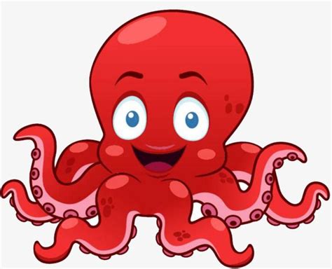 Red Octopus Png And Clipart
