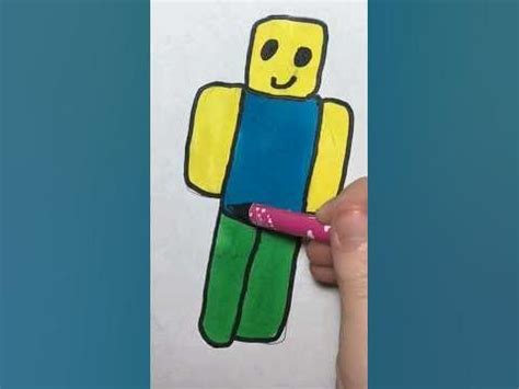 How To Draw Roblox Noob Easy Roblox Noob Drawings