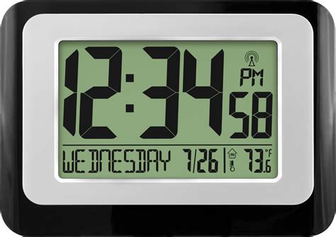 Sharp Atomic Desktop Clock Auto Set Digital Alarm Clock Atomic Accuracy Easy