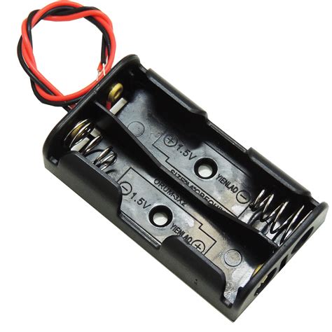 Kit Com 10 Peças Suporte Porta Pilha Aa Com Rabicho Br EletrÔnica