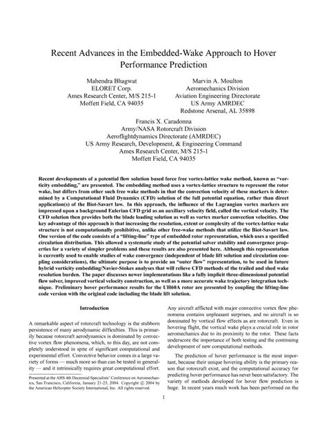 Recent Advances In The Embedded Wake Approach To Hover Performance