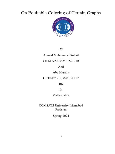ahmed and abu haraira fyp pdf vertex graph theory combinatorics