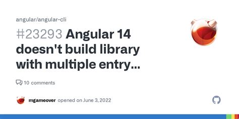Angular 14 Doesnt Build Library With Multiple Entry Points · Issue 23293 · Angularangular Cli