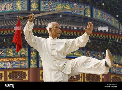 Man With Sword Outdoors Stock Photo Alamy