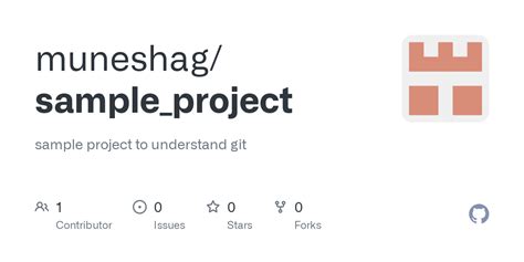 GitHub Muneshag Sample Project Sample Project To Understand Git