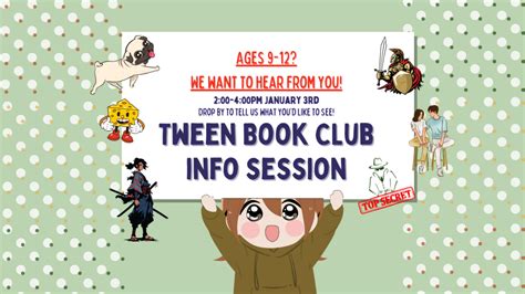 Tween Book Club Info Form Portage Library