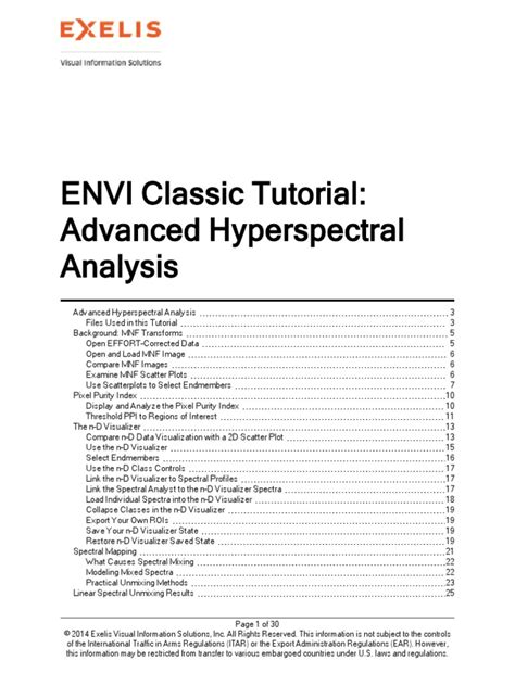 adv hyperspectral analysis pdf matrix mathematics principal