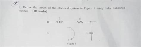 Solved 07 A Derive The Model Of The Electrical System In