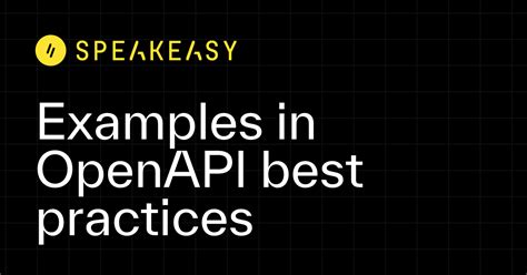Examples In Openapi Best Practices Speakeasy
