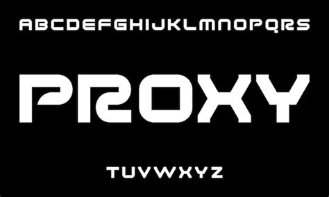 Premium Vector Futuristic Bold Display Font Vector